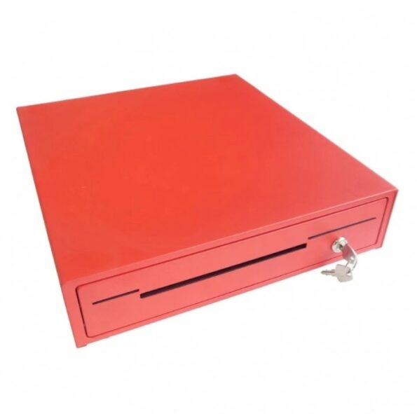 Sertar pentru bani HS360A Red din metal cu lacată mecanică